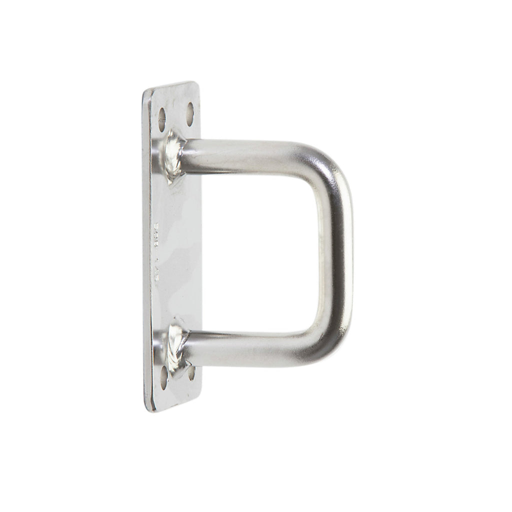 Stainless stowage bracket for vertical spinnaker pole. – Seldén Mast Inc