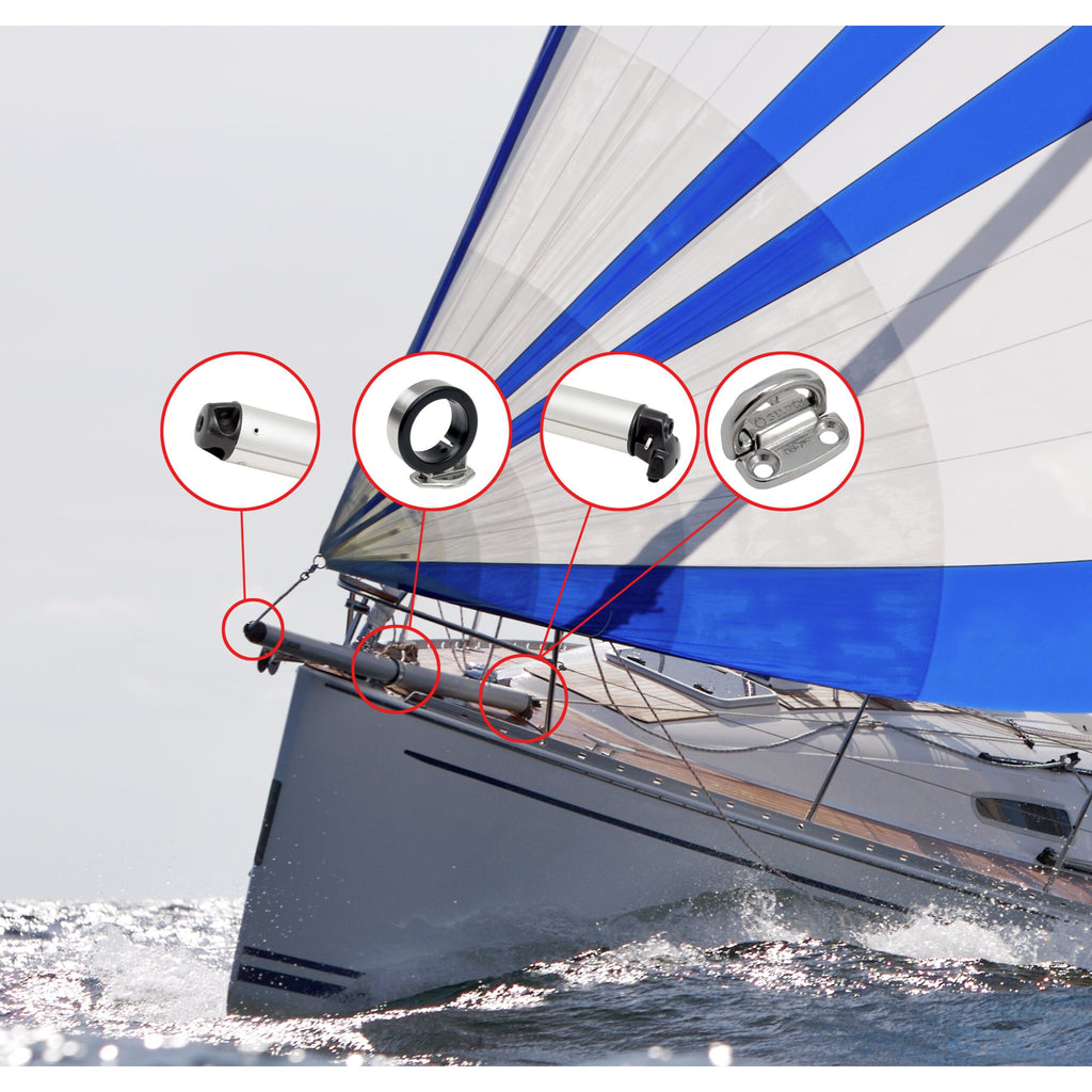 Extendable Gennaker Bowsprit for on-deck installation, extendable, ø99 ...